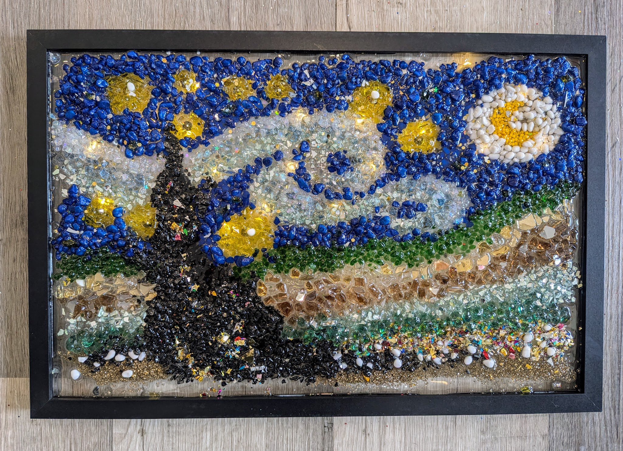 Crushed Glass Starry Night with Lights June 15th 1 pm | wonderstruckmarket