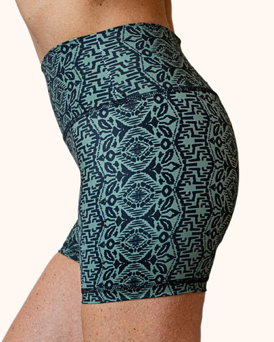 Lycra Shorts 'Symbols' - Acro Yoga on the Road