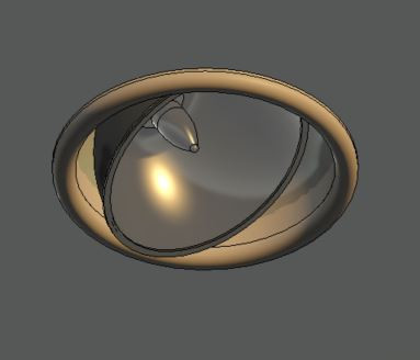 LightingFixture_RecessedDownlightAngular | BIMKICK ELECTRICAL