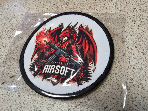 Dragon Fire Airsoft Velcro Patch White | Dragon Fire Airsoft
