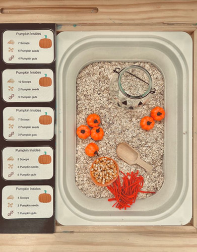 Pumpkin Guts Sensory Recipe Cards | Little Breaks