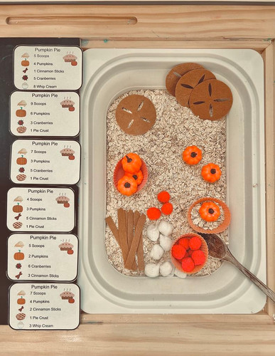 Pumpkin Pie Sensory Recipe Cards | Little Breaks