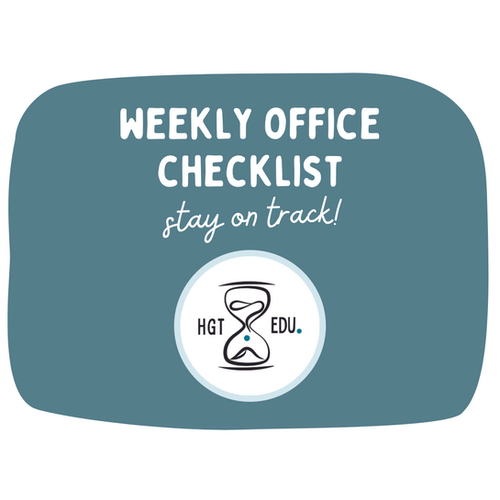 Weekly Office Checklist | HourglassTimeEdu