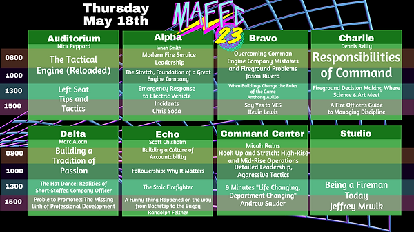 Classroom Schedule | MAFFC