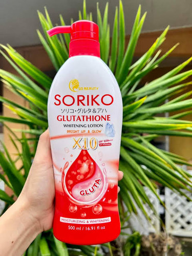 Soriko Milk Glutathione Whitening Lotion SPF50 |500ml | The Goddess Beauty