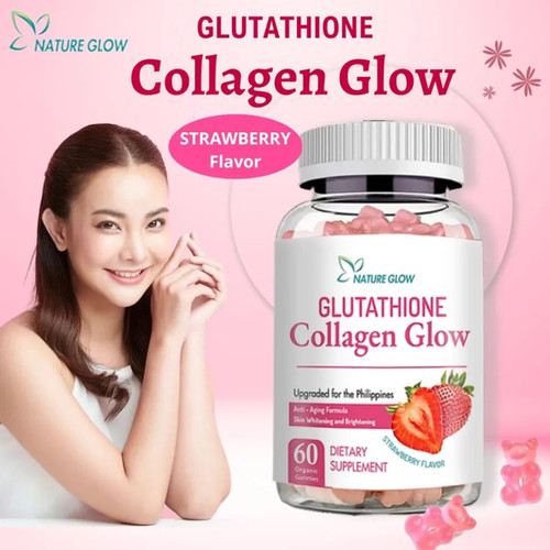 Nature Glow Glutathione Collagen Glow | 60 Gummies (Strawberry) | The ...