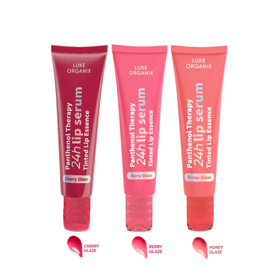 Luxe Organix Panthenol Therapy 24h Lip Serum Tinted Lip Essence (cherry glaze) | The Goddess Beauty