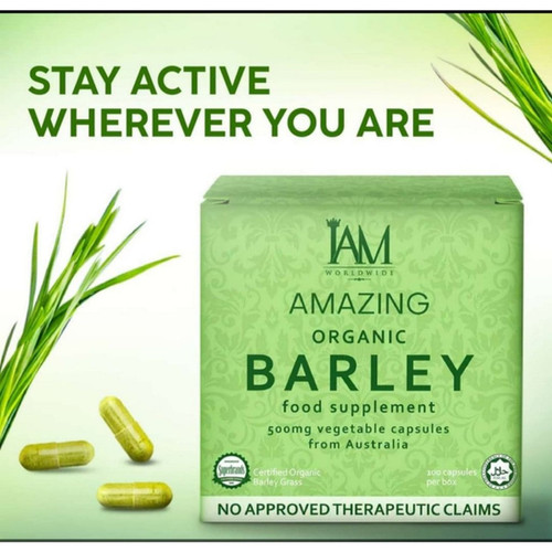 IAM Amazing Pure Organic Barley Capsule |100 caps | The Goddess Beauty