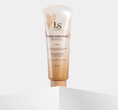 Luxe Skin Tinted Sunscreen SPF 70 PA+++ |45ml | The Goddess Beauty