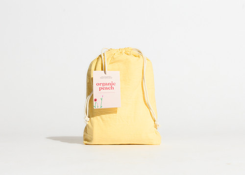 Single Waterproof Fitted Sheet - Lemon | Organic Peach