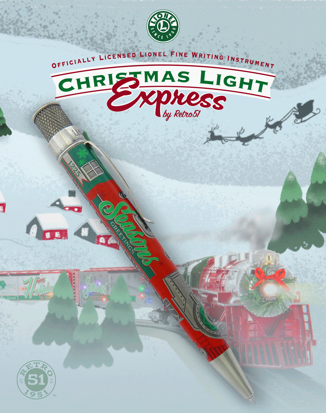 Retro 1951 x Lionel Trains - Christmas Light Express Rollerball ...