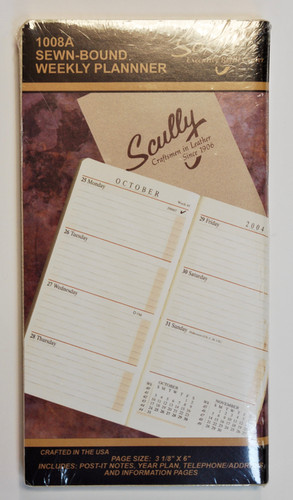 Scully 1008A 2026 Sewn-Bound Weekly Planner | Appointments