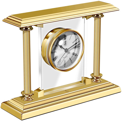 El Casco 23K Gold Plated Desk Clock | Appointments