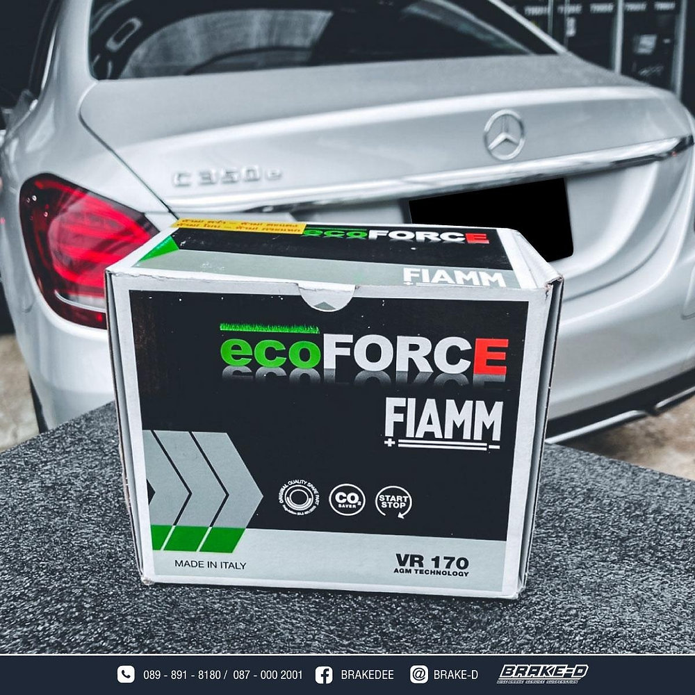 MERCEDES BENZ W205 C350E เปลี่ยนแบตเตอรี่รถยนต์ FIAMM รุ่น VR 170 ...