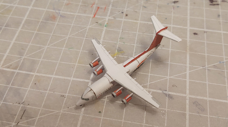 BAe 146 / Avro RJ | paper model template download | little_model_airport