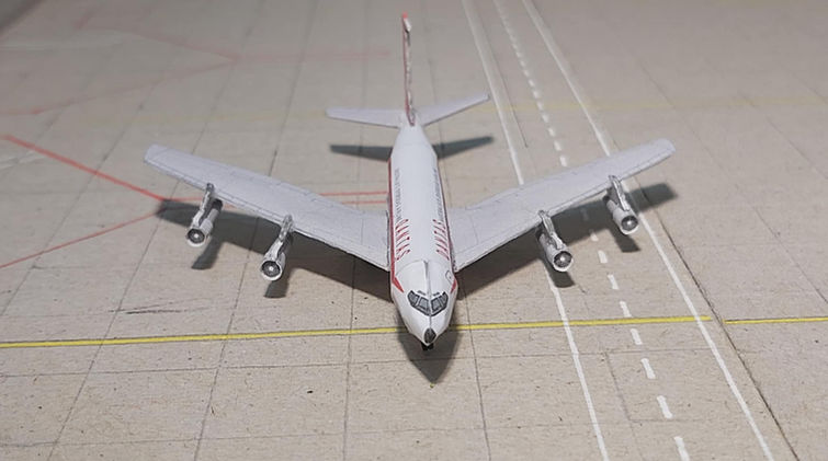 Boeing 707 & 720 | paper model template download | little_model_airport