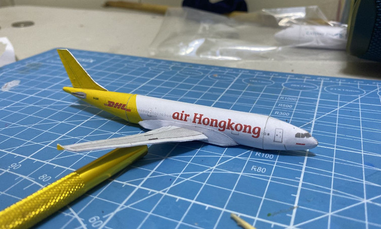 Airbus A300 | paper model template download | little_model_airport