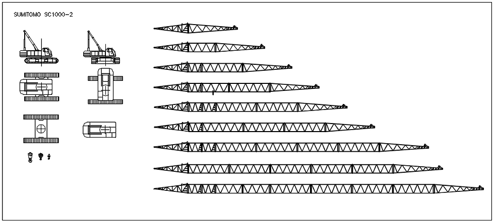Sumitomo SC1000-2 100t crawler crane | PCS