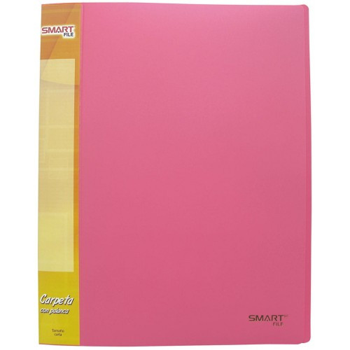 FOLDER PLASTICO CON PALANCA CARTA SMART 22128 ROSA | Mark Soluciones D