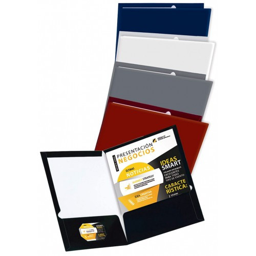 FOLDER DE PAPEL CON SOLAPA CARTA SMART 23170 EXECUTIVE SURTIDOS 5P ...