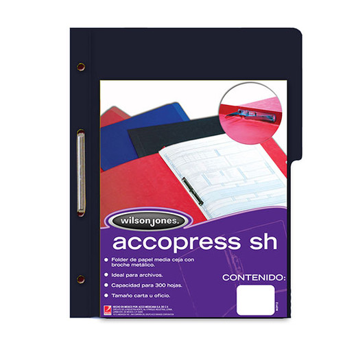 FOLDER DE PAPEL CON BROCHE OFFICIO ACCO P0843 NEGRO 1 | Mark Soluciones D