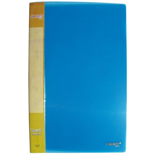 FOLDER PLASTICO CON PALANCA OFICIO SMART 22301 AZUL | Mark Soluciones D