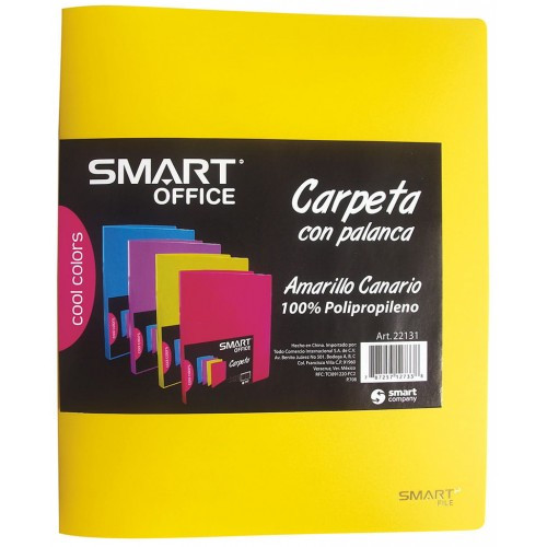 FOLDER PLASTICO CON PALANCA CARTA SMART COOL 22131 AMARILLO | Mark ...
