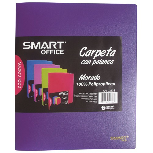 FOLDER PLASTICO CON PALANCA CARTA SMART COOL 22133 MORADO | Mark ...