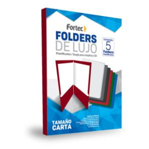 FOLDER DE PAPEL CON SOLAPA CARTA FORTEC EL-3006 VINO 5P | Mark Soluciones D