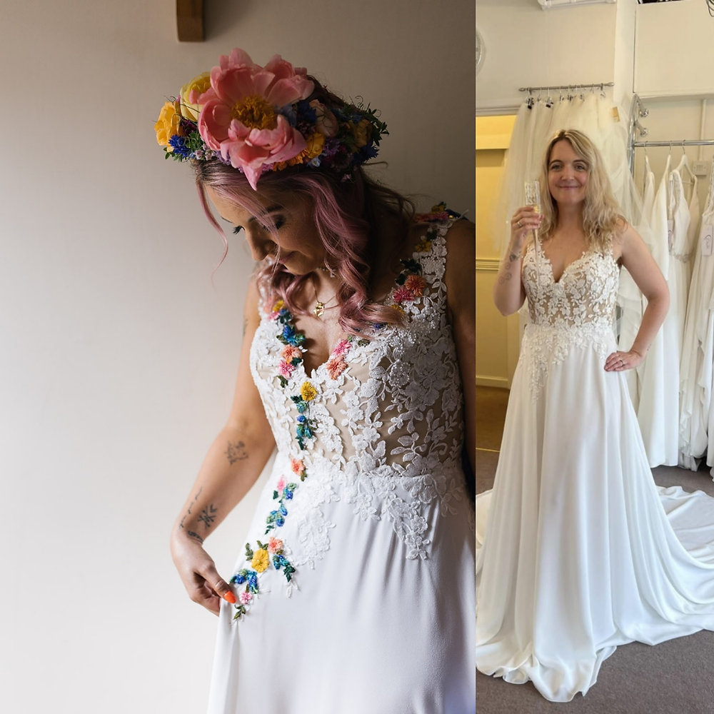 Wedding dress transformation! available at MTW.