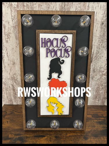 Lighted Sign - Interchangeable - Hocus Pocus Insert | RWS Workshops