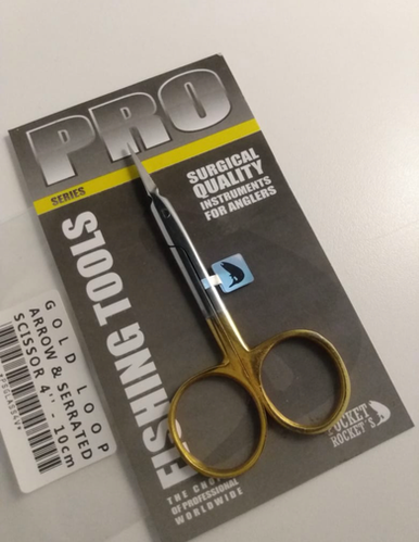 GOLD LOOP ARROW & SERRATED SCISSOR 4" 10CM | Fly Life SHOP