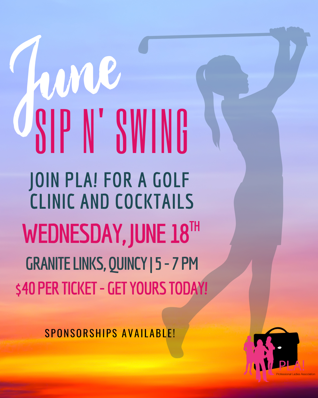 June Sip N' Swing | PLA! Boston