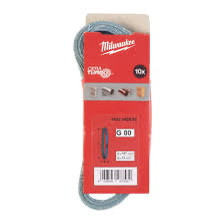 Milwaukee power file belts 13mm 80 grit pk10 | trwengineering