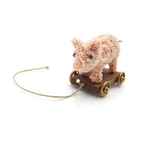 1/12th Scale Pull Along Piglet on Wheels | Jane Harrop