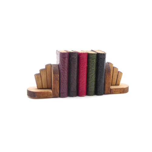 1/12th Scale Art Deco Bookends & Books | Jane Harrop