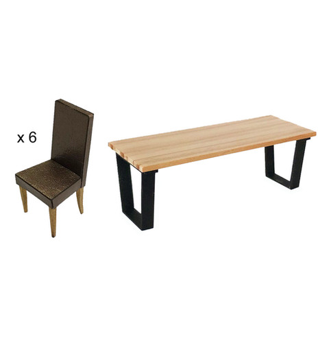1/48th Scale Contemporary Table & Six Chairs Kit | Jane Harrop