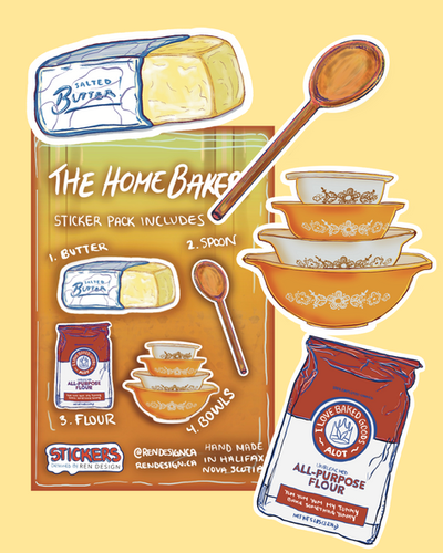 The Home Baker - Sticker Pack | REN DESIGN