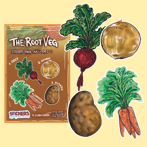 Root Vegetables - Sticker Pack | REN DESIGN
