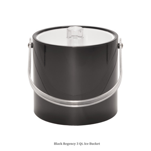 Black Regency 3 qt. Ice Bucket | mricebucket