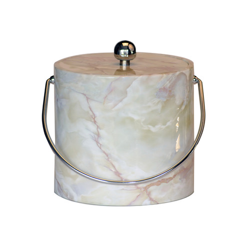 White Marble 3 qt. Ice Bucket | mricebucket