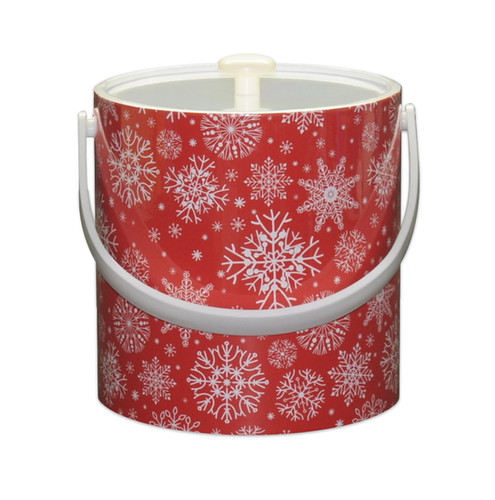 Snow Flake Christmas 3 qt. Ice Bucket | mricebucket