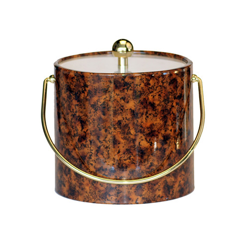 Brown Marble 3 qt. Ice Bucket | mricebucket