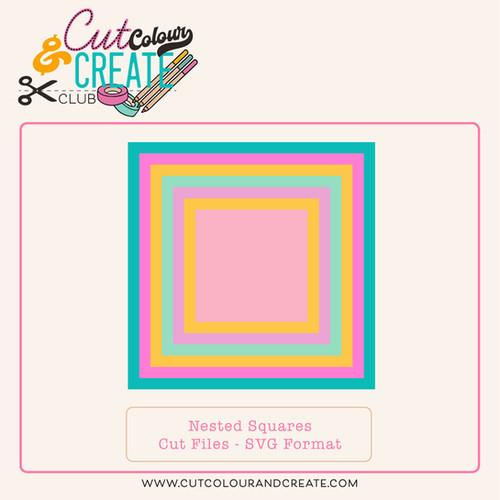 Nested Squares SVG Files | Cut Colour Create