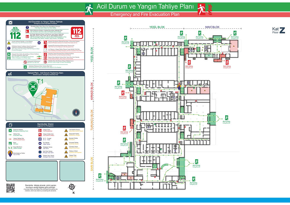 ACİL DURUM ve YANGIN TAHLİYE PLANI KROKİLERİ