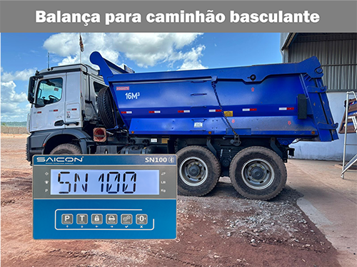 Pesagem, caminhão basculante