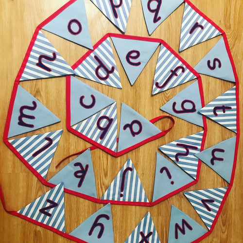 Cursive Font Alphabet Bunting | Bunting By Jen