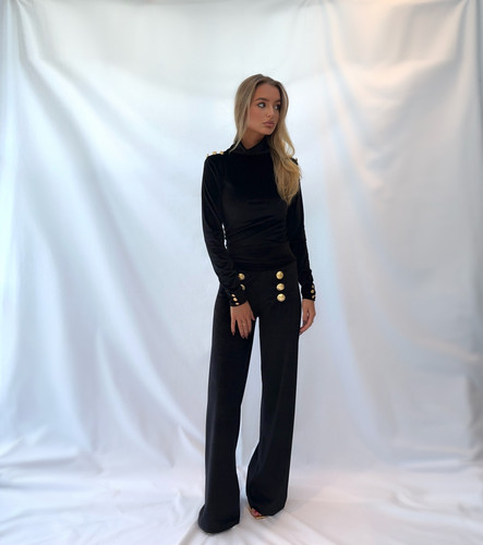 The Black Button trousers | Jessica Field London