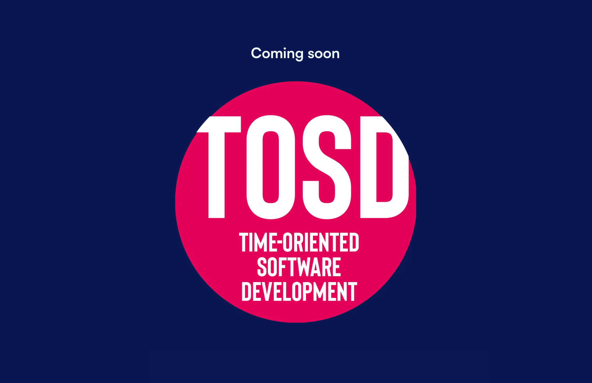 Time Oriented Software Development Tosd Red42