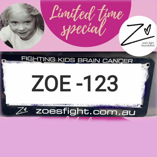 Number Plate Frames (set of 2) | Zoe’s Fight